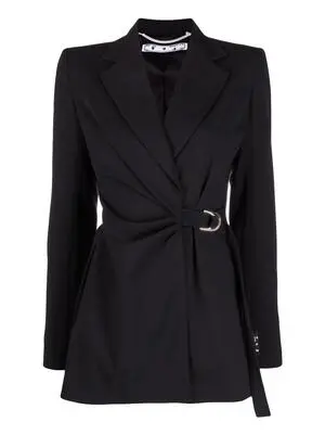 Off-White D-ring Buckle Fastening Blazer - Black