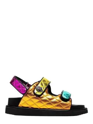 Kurt Geiger Orson Quilted Sandals - Gold