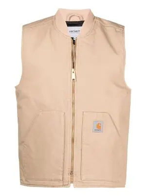Carhartt Work In Progress Ribbed-collar Gilet - Neutrals