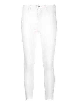 L'Agence Cropped Skinny Jeans - White