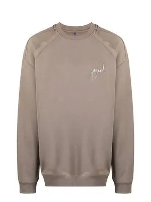 ADER ERROR Kaput Logo-embroidered Sweatshirt - Neutrals