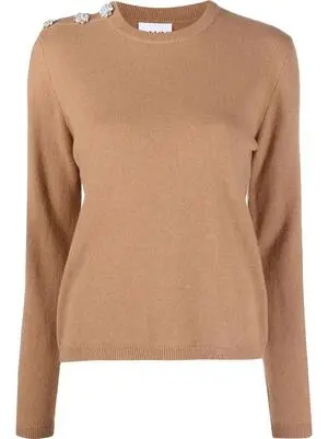 GANNI GANNI Embellished Crew Neck Jumper