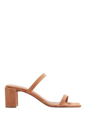 By Far Tanya Suede Mules - Brown