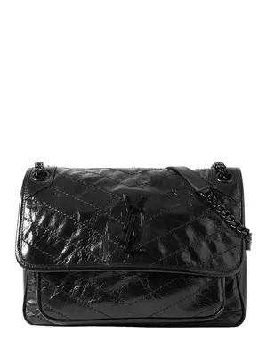 Saint Laurent Niki Medium Quilted Shoulder Bag - Black