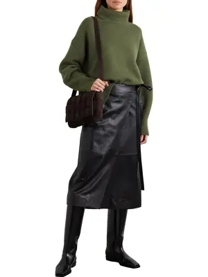 Arch4 NET SUSTAIN World's End Cashmere Turtleneck Sweater Green