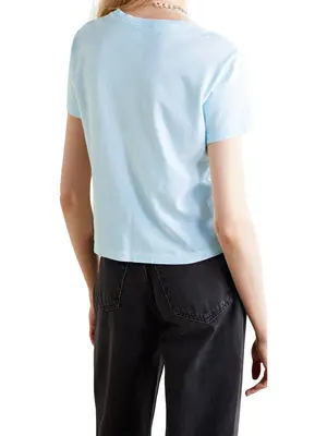 RE/DONE Cotton-Jersey T-Shirt Blue