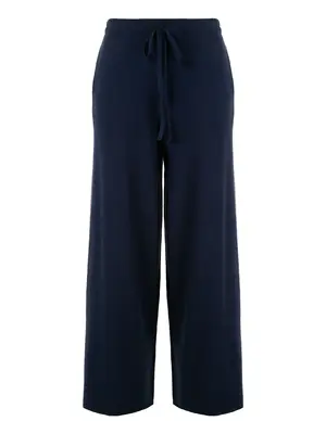 ONEFIFTEEN Stripe Side Wide Leg Trousers - Blue