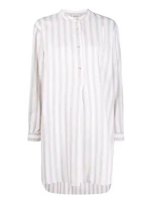 Woolrich Striped Cotton-linen Blend Shirt - Neutrals