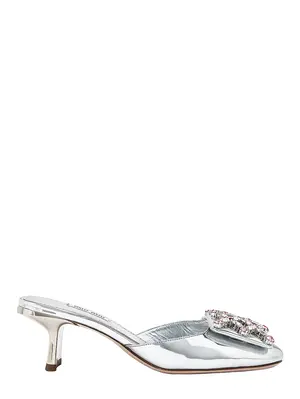 Miu Miu Metallic Sandals - Argento