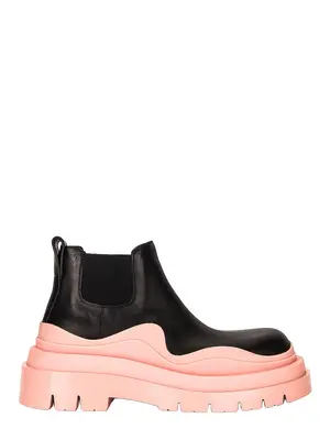 Bottega Veneta The Tire Ankle Boots - Black & Peachy & Transparent