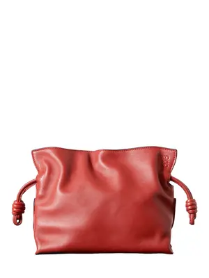 Loewe LOEWE Flamenco Mini Leather Clutch Red