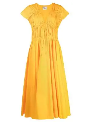 Tove Ceres Flared Midi Dress - Yellow