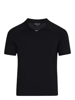 Giorgio Armani Jersey Polo Shirt - Black