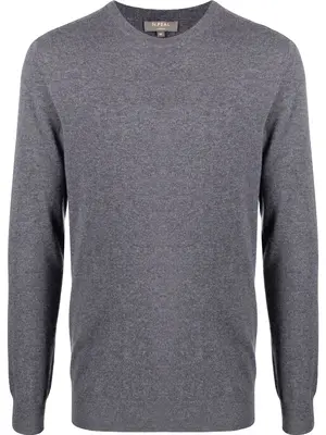 N.peal Round Neck Cashmere Jumper - Grey