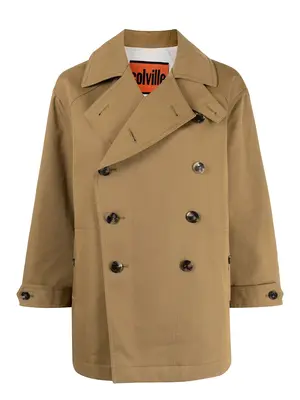 Colville Oversized Double-breasted Jacket - Brown