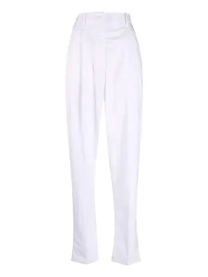 N°21 High-waisted Tapered Trousers - White