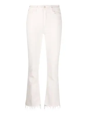MOTHER The Hustler Cropped Jeans - White
