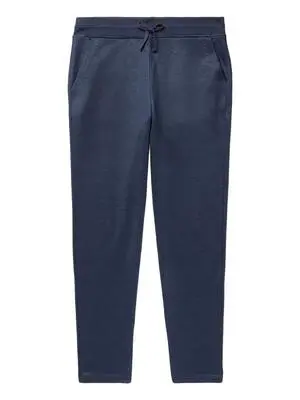 Loro Piana Tapered Stretch Linen-blend Sweatpants - Blue