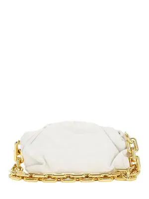 Bottega Veneta The Chain Pouch Shoulder Bag - Chalk & Gold