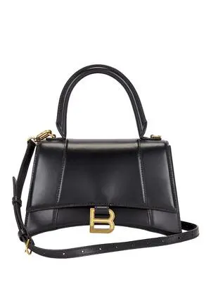 Balenciaga Small Hourglass Top Handle Bag - Black