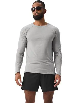 Alo Yoga Triumph Long Sleeve T-shirt - Athletic Heather Grey