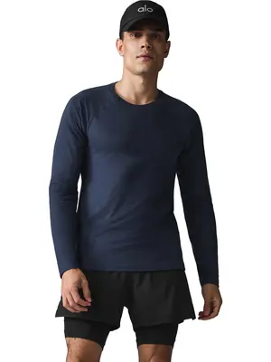 Alo Yoga Triumph Long Sleeve T-shirt - Navy