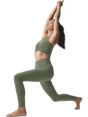Alo Yoga 7/8 High-Waist Airbrush Legging Bamboo Green