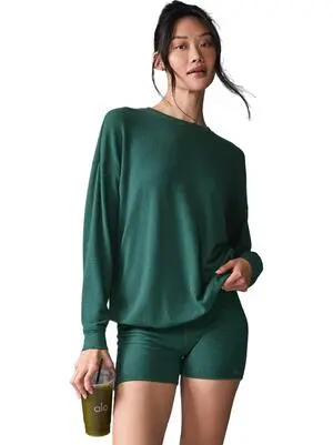 Alo Yoga Soho Pullover Top Winter Ivy