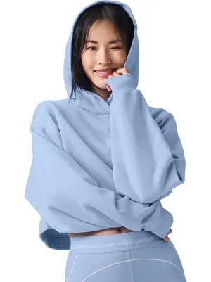 Alo Yoga ALO Bae Hoodie Seashell Blue