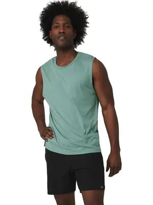 Alo Yoga Triumph Muscle Tank Top Blue Agave