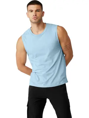 Alo Yoga Triumph Muscle Tank Top Calm Blue