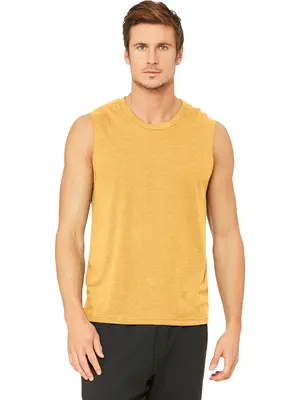 Alo Yoga Triumph Muscle Tank Top Mustard