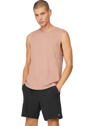 Alo Yoga Triumph Muscle Tank Top Soft Clay