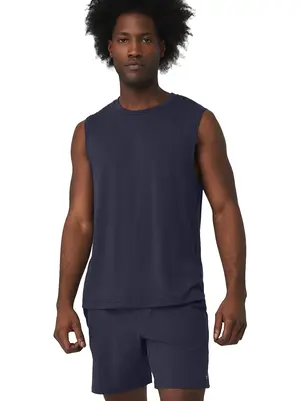 Alo Yoga Triumph Muscle Tank Top True Navy