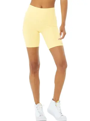 Alo Yoga 7" High-Waist Biker Short Buttercup