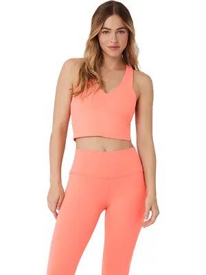 Alo Yoga Airbrush Real Bra Tank Top Candy Orange