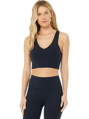 Alo Yoga Airbrush Real Bra Tank Top Dark Navy