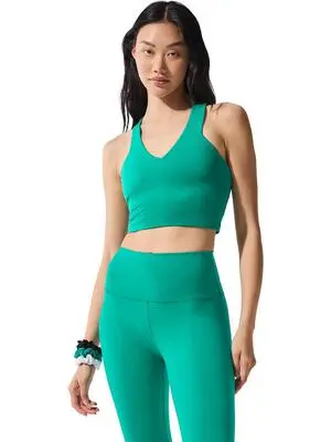 Alo Yoga Airbrush Real Bra Tank Top - Spruce Green
