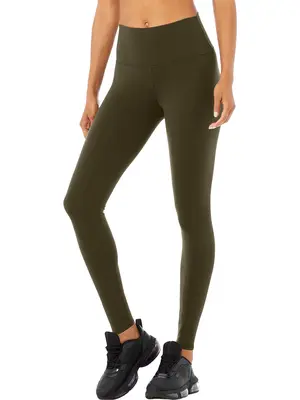 Alo Yoga High-waist Airbrush Legging Dark Olive