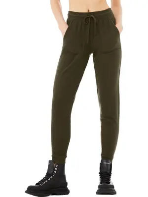 Alo Yoga Soho Sweatpant Dark Olive