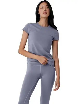 Alo Yoga Alo Soft Finesse T-Shirt Fog