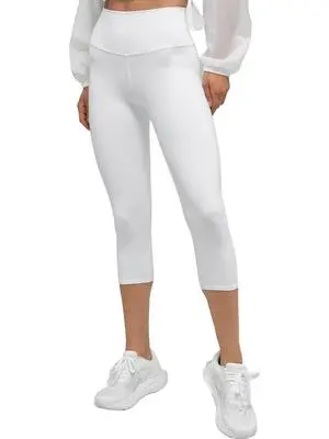 Alo Yoga High-waist Airbrush Capri Pants - White