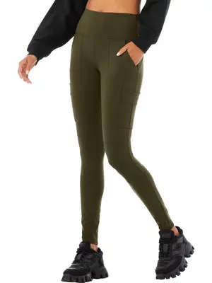 Alo Yoga High-Waist Cargo Legging Dark Olive