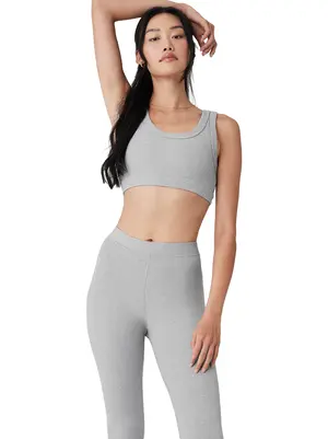 Alo Yoga Wellness Bra Athletic Heather Grey