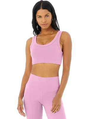 Alo Yoga Wellness Bra Pink Lavender