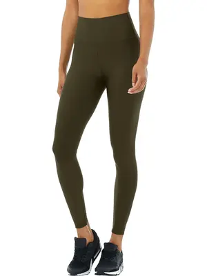 Alo Yoga Red Hot High-Waist Airlift Legging Dark Olive