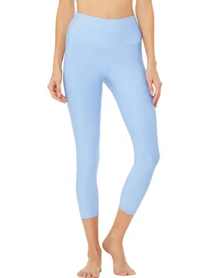 Alo Yoga High-waist Airlift Capri Pants Uv Blue
