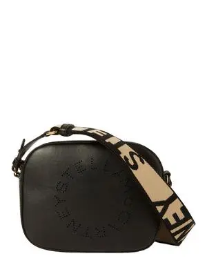 Stella McCartney Logo Camera Crossbody Bag Black