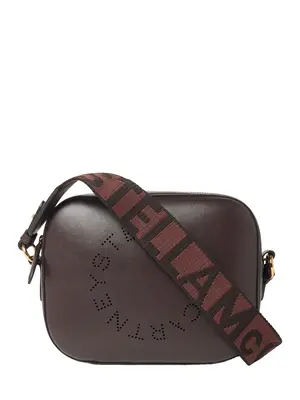 Stella McCartney Logo Camera Crossbody Bag Chocolate Brown