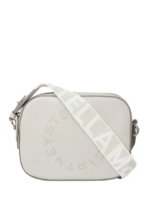 Stella McCartney Logo Camera Crossbody Bag Fog Grey
